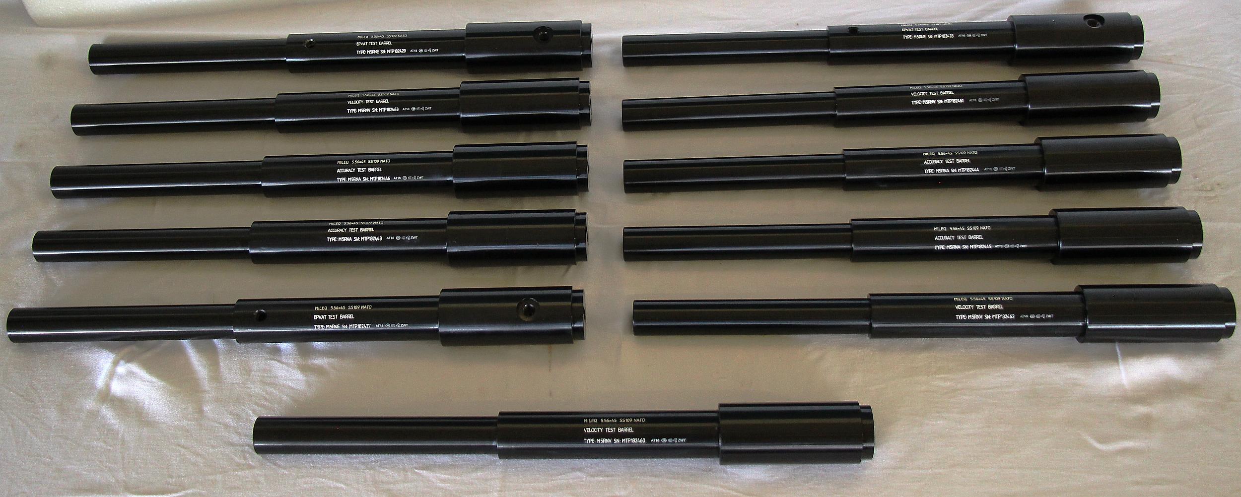 MILEQ Test Barrels